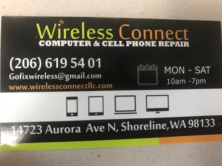 Wireless Connect Computer & Cell Phone Repair - North shoreline, WA